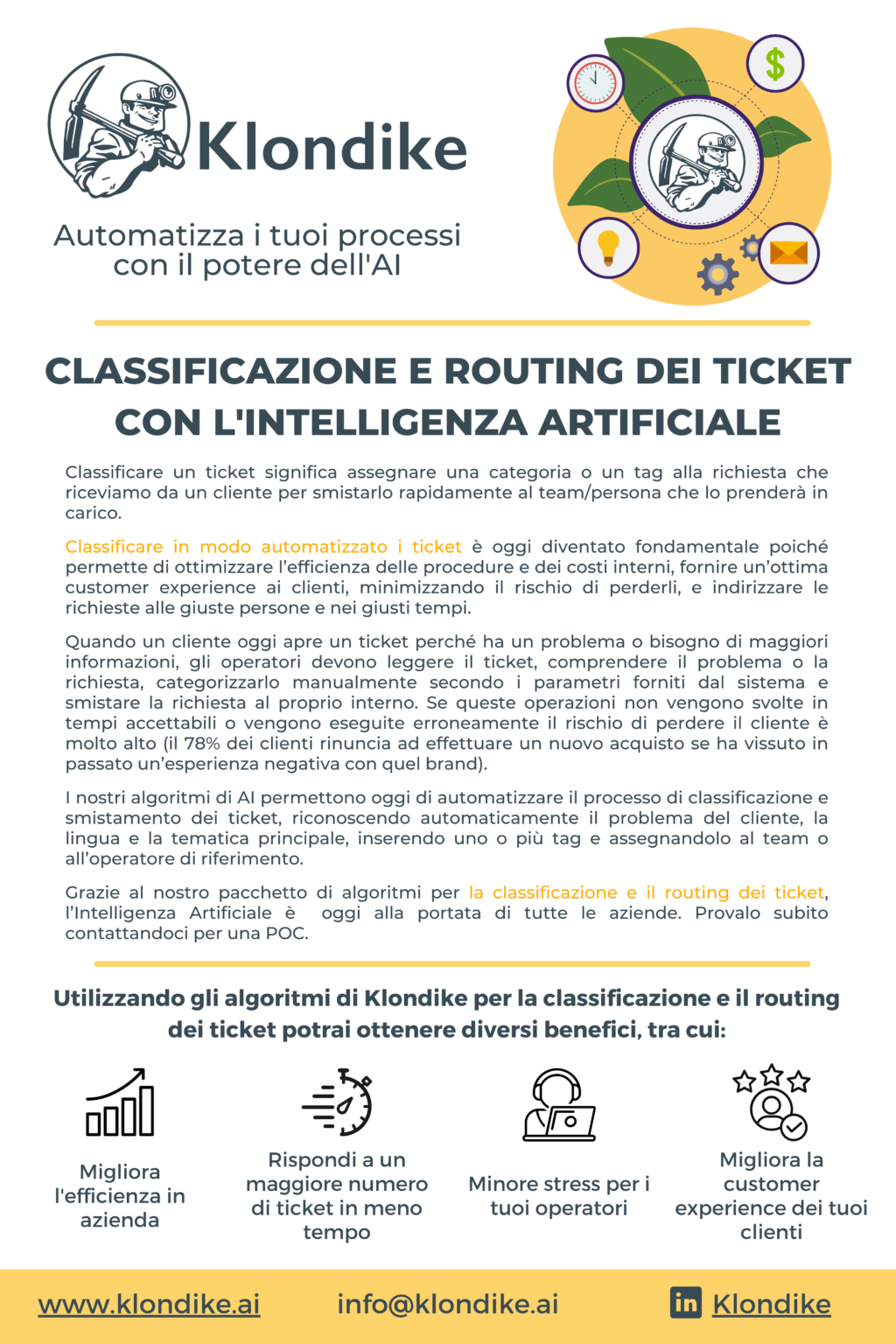 Automate ticket classification and routing with AI - Klondike