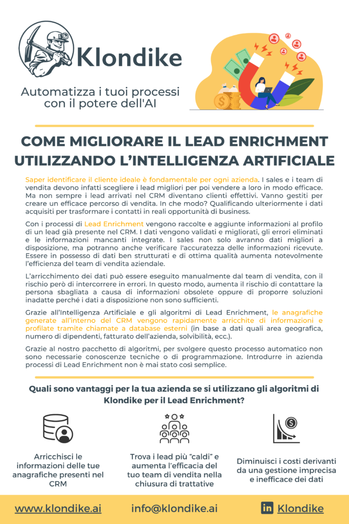 Lead Enrichment and Artificial Intelligence - Klondike